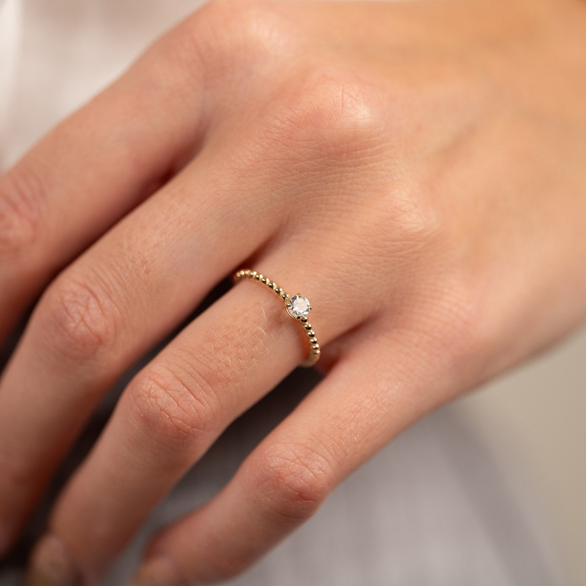 INGRID CRYSTAL SOLID GOLD RING | Fri fragt ved 249,- – Sisi Copenhagen